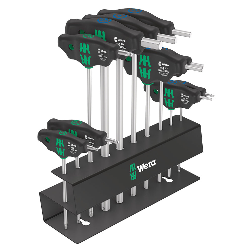 Wera Bicycle Set 6 - 10pc T-Handle Screwdriver Set with Holding Functi ...