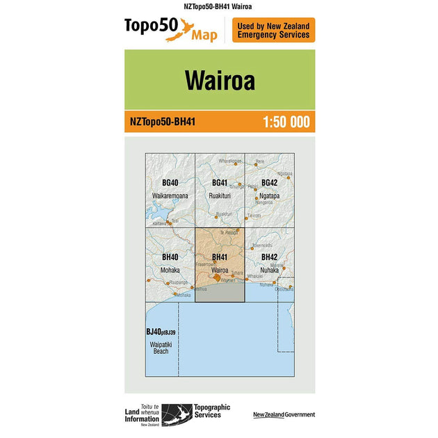 NZ Topo 50 Map BH41 Wairoa | Gearshop NZ