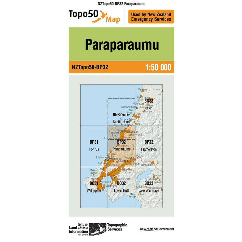 NZ Topo 50 Map BP32 Paraparaumu | Gearshop NZ