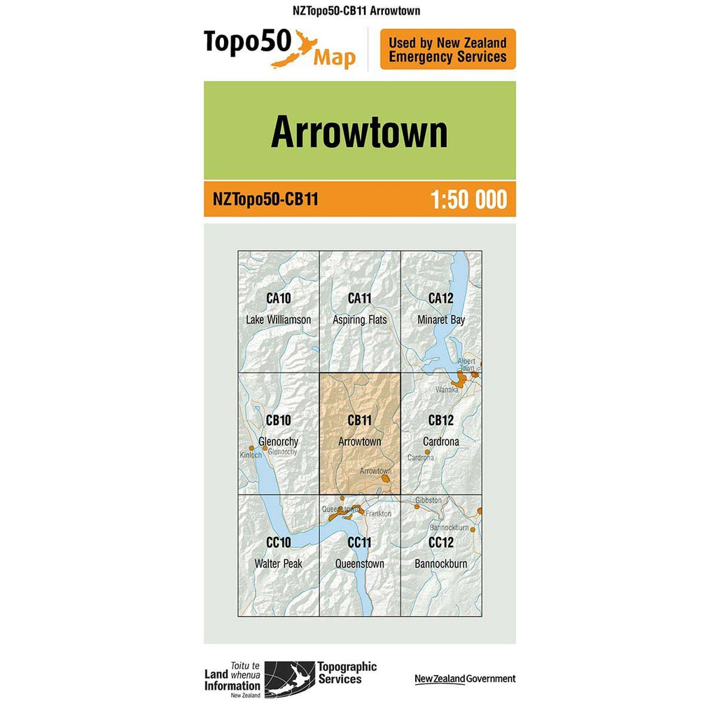 NZ Topo 50 Map CB11 Arrowtown | Gearshop NZ